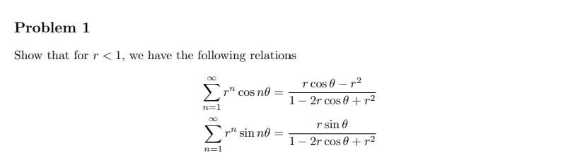 Solved Problem 1 Show that for r
