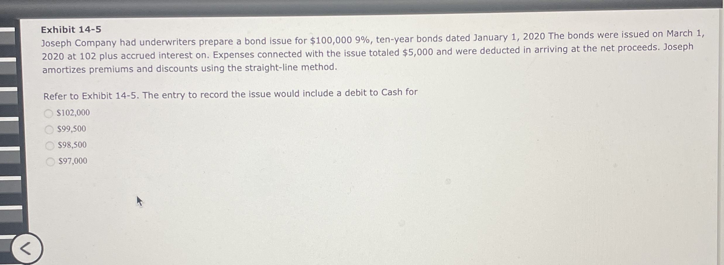 Solved Exhibit 14-5Joseph Company had underwriters prepare a | Chegg.com
