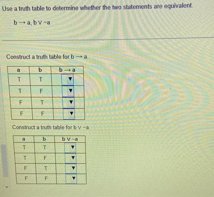 Solved Use a truth table to determine whether the two | Chegg.com