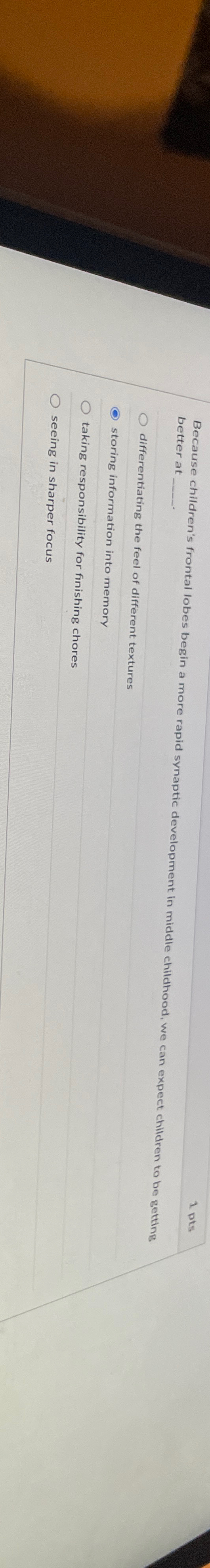 Solved better atdifferentiating the feel of different | Chegg.com