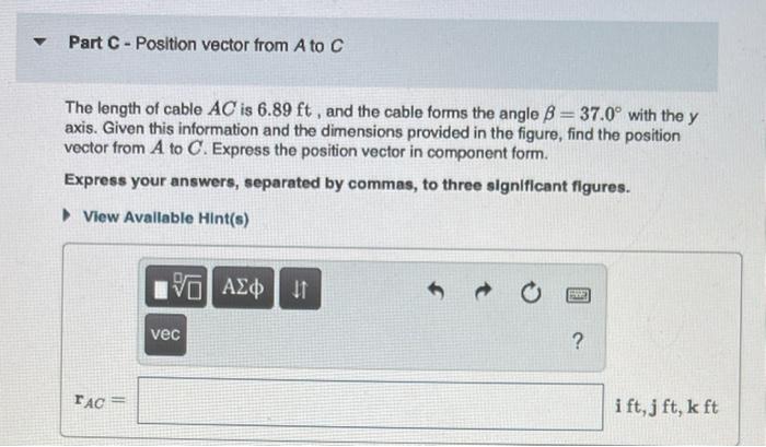 Solved Learning Goal: To find a position vector between two | Chegg.com