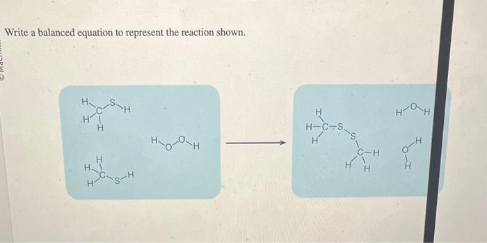 Solved Write a balanced equation to represent the reaction | Chegg.com