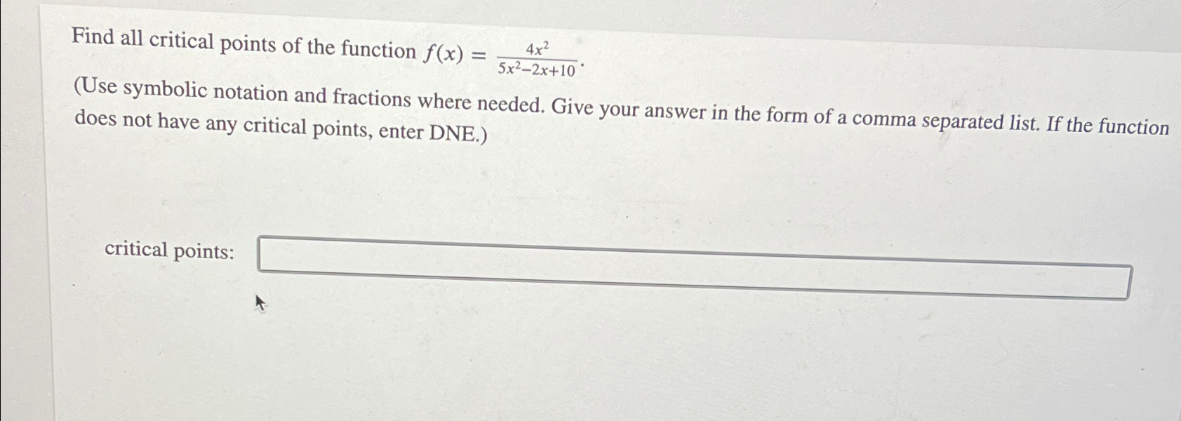 Solved Find all critical points of the function | Chegg.com