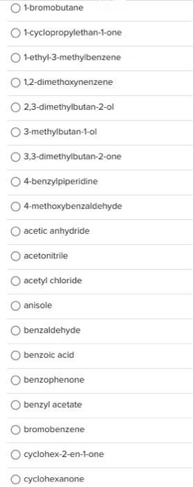 Solved what names from the two lists goes with each IR spec | Chegg.com
