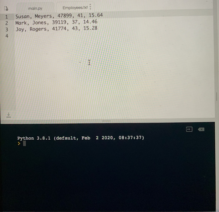 Solved Instructions from your teacher. Employee Class Create | Chegg.com