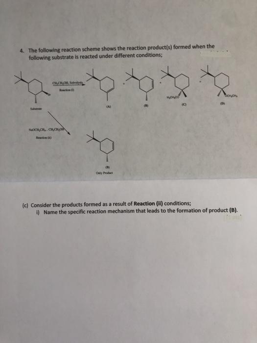 Solved 4. The following reaction scheme shows the reaction | Chegg.com