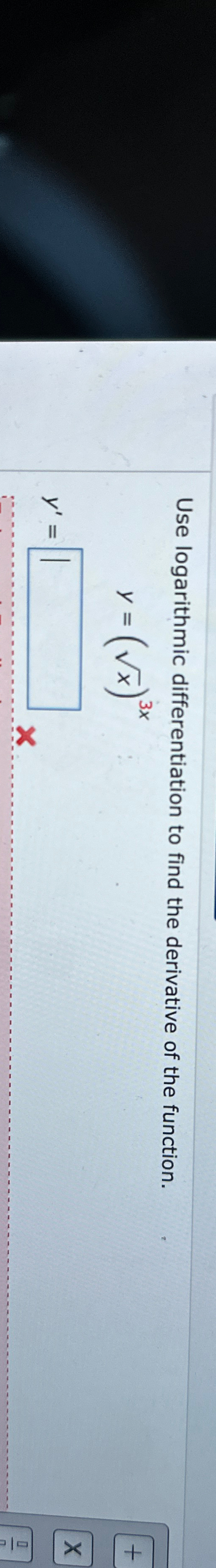 Solved Use logarithmic differentiation to find the | Chegg.com