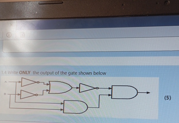 1.4 ﻿Write ONLY the output of the gate shown below | Chegg.com