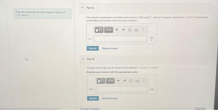 Solved A bicycle wheel has an infial angular veloety of | Chegg.com
