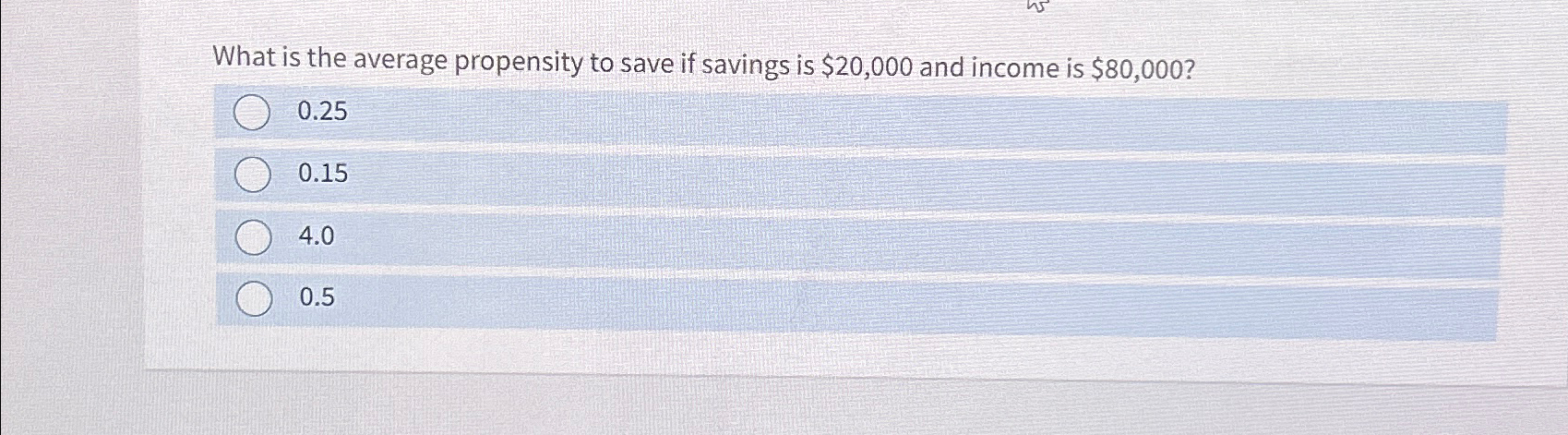 Solved What is the average propensity to save if savings is | Chegg.com