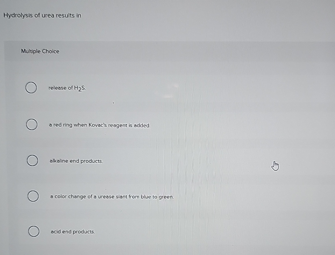 Solved Hydrolysis of urea results inMultiple Choicerelease | Chegg.com