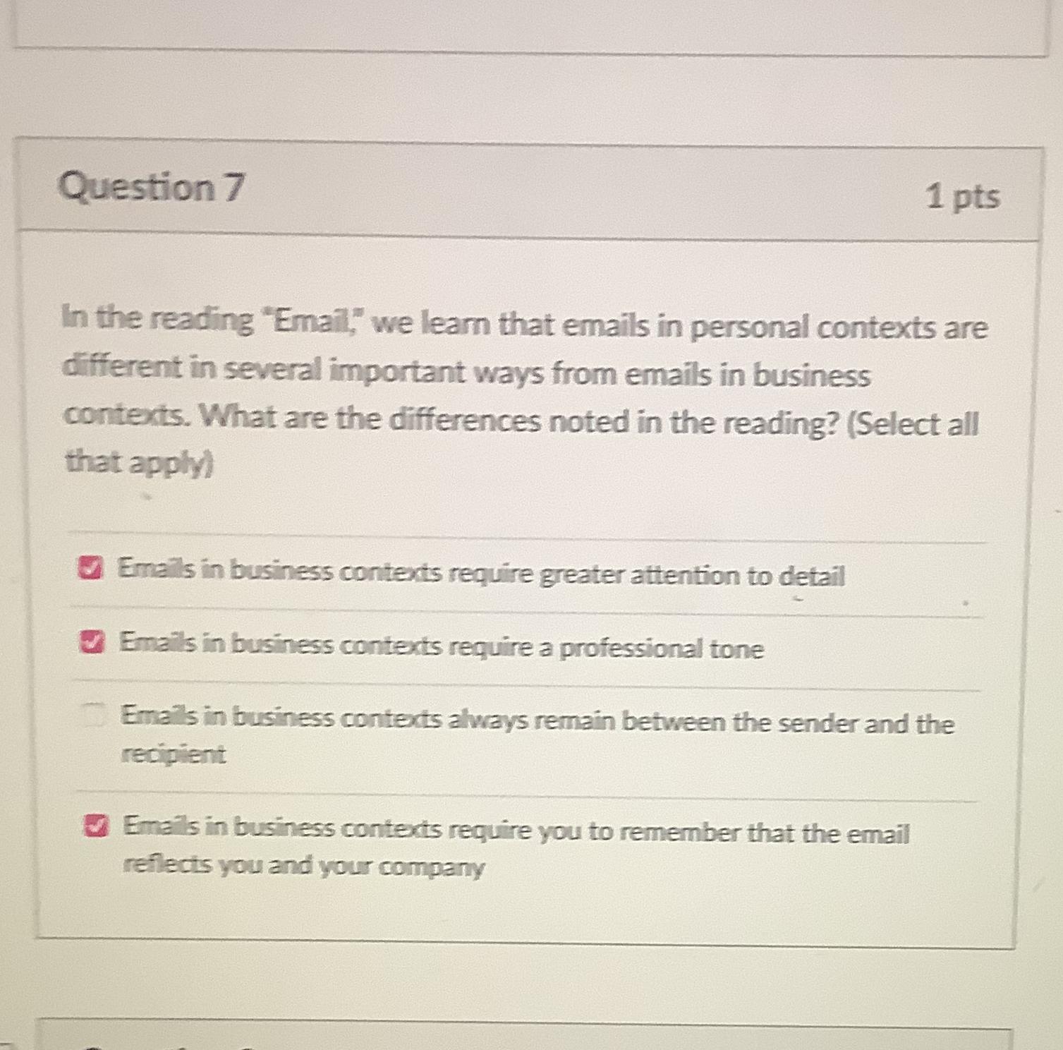 Solved Question 71 ﻿ptsIn the reading "Email," we learn that | Chegg.com