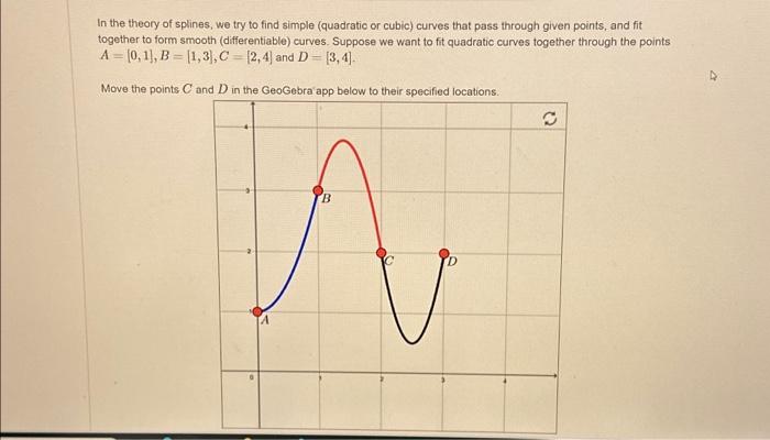 Solved In the theory of splines, we try to find simple | Chegg.com
