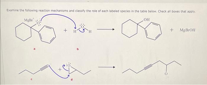 Solved Examine the following reaction mechanisms and | Chegg.com
