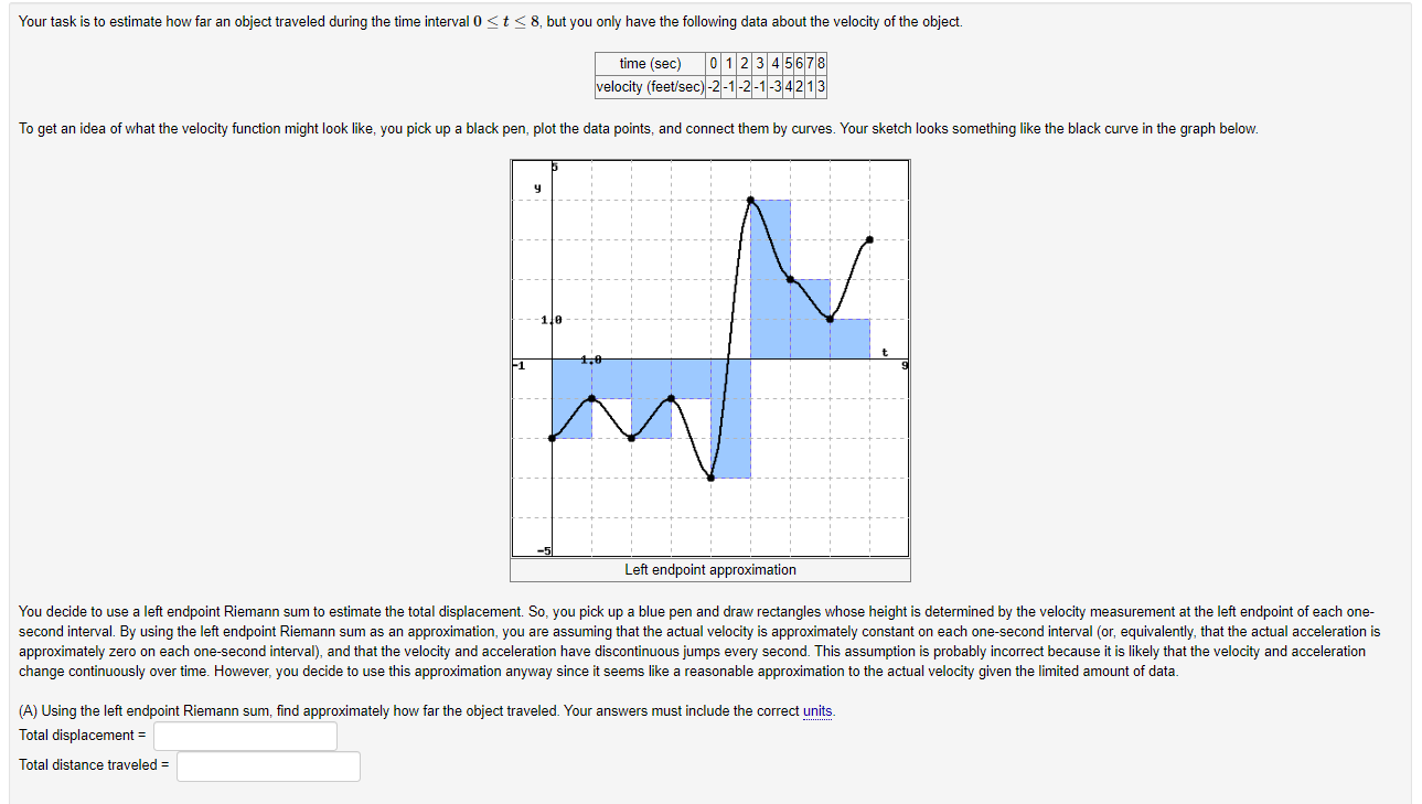 Solved Your task is to estimate how far an object traveled | Chegg.com