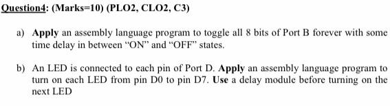 Question4: (Marks=10) (PLO2, CLO2, C3) a) Apply an | Chegg.com Question4: (Marks=10) (PLO2, CLO2, C3) a) Apply an | Chegg.com