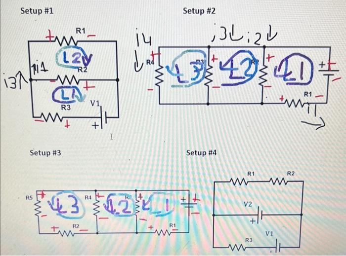 Setup #1 Setup #2 Setup #3 Setup #4Table 1 (5 points) | Chegg.com