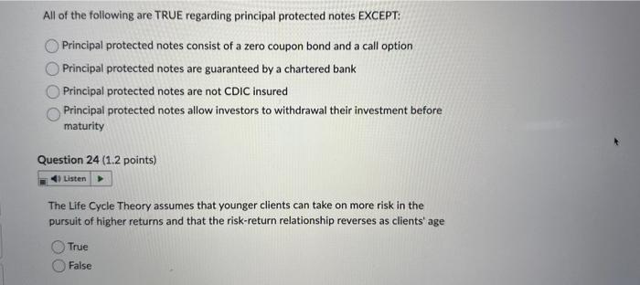 Solved All of the following are TRUE regarding principal | Chegg.com