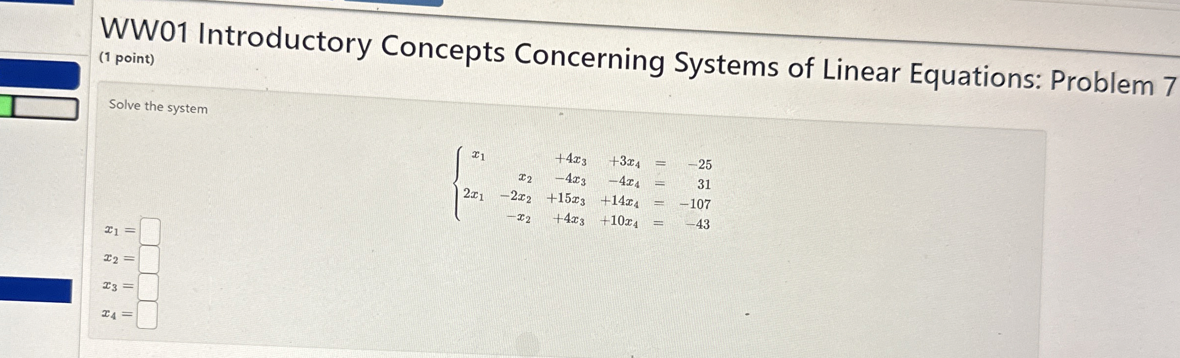 Solved WW01 ﻿Introductory Concepts Concerning Systems of | Chegg.com