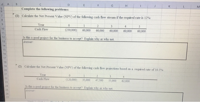 Solved CDEFGH Complete the following problems: (1) Calculate | Chegg.com