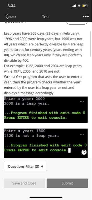 Solved Leap years have 366 days ( 29 days in February). 1996 | Chegg.com
