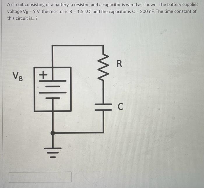 Solved A circuit consisting of a battery, a resistor, and a | Chegg.com