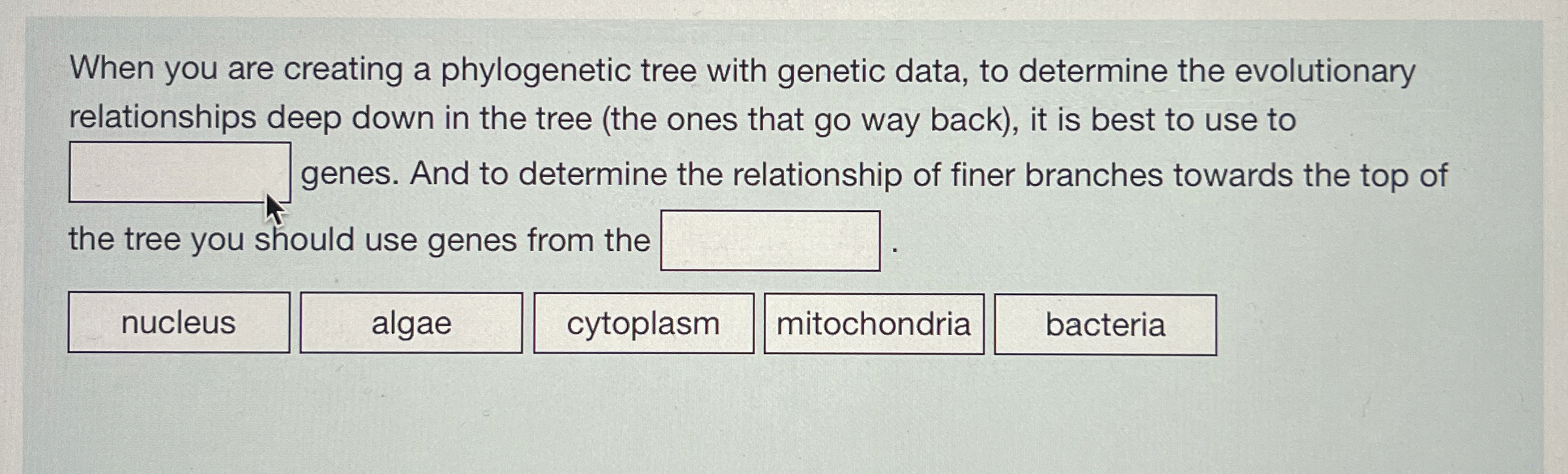 Solved When you are creating a phylogenetic tree with | Chegg.com