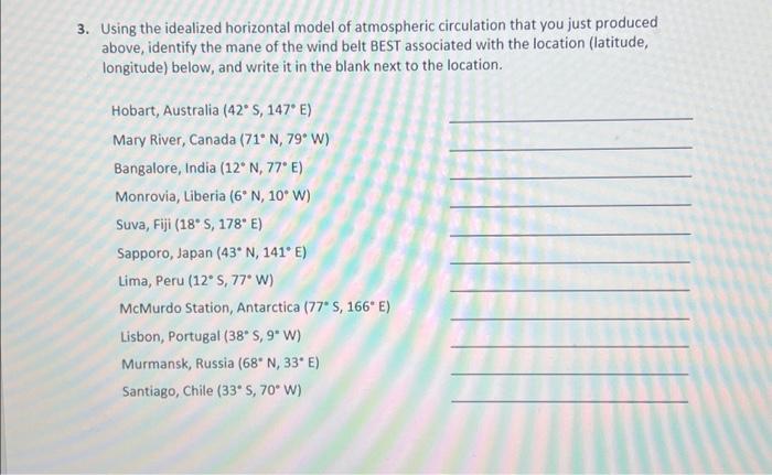 Solved Using the idealized horizontal model of atmospheric | Chegg.com