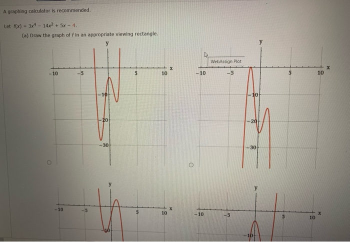 Solved A graphing calculator is recommended. Let f(x) - 3x4 | Chegg.com