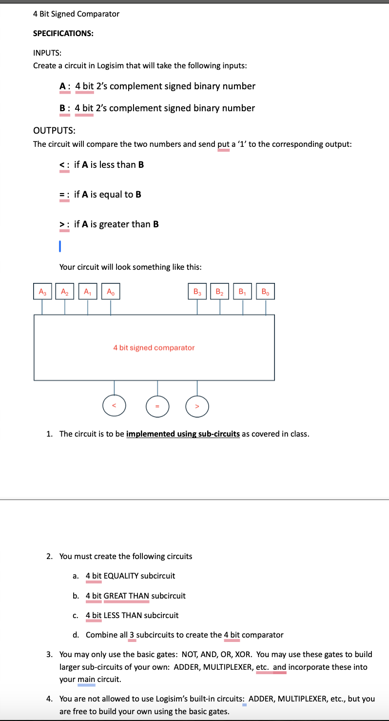 Solved Create a circuit in Logisim that will take the | Chegg.com