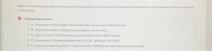 Solved Which of the following statements correctly describe | Chegg.com