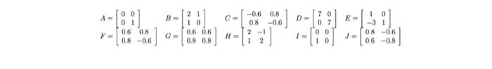 2. a) Give the matrix that produces a rotation 180∘ | Chegg.com