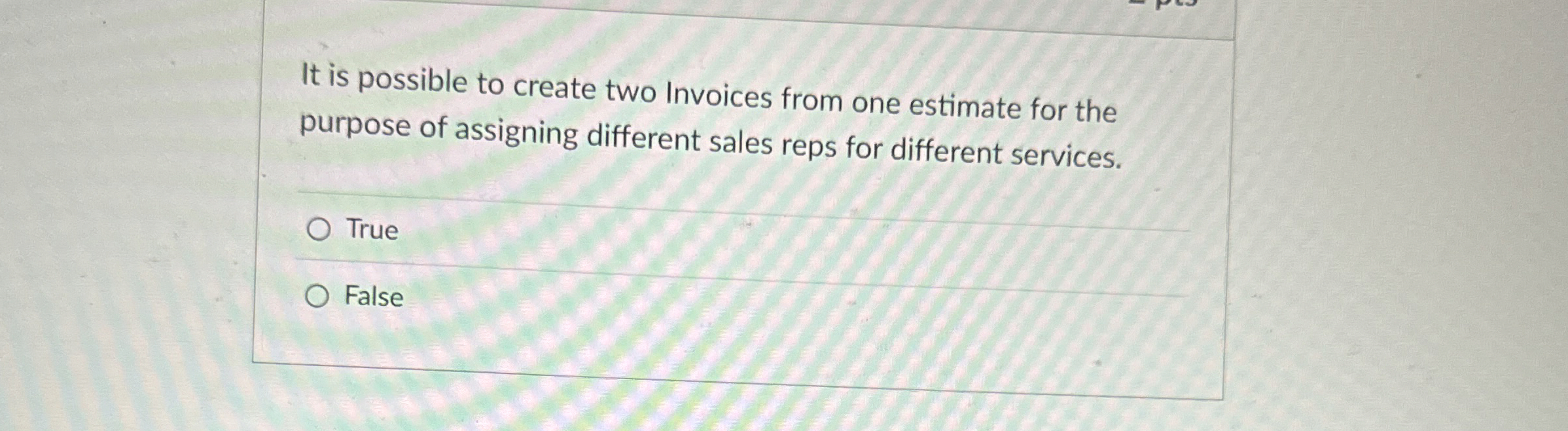 Solved It is possible to create two Invoices from one | Chegg.com