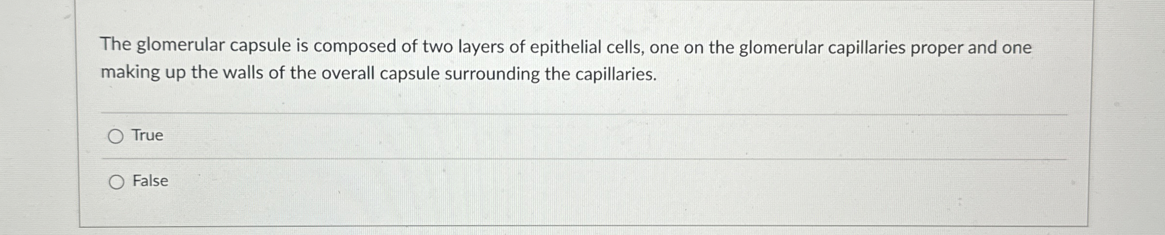 Solved The glomerular capsule is composed of two layers of | Chegg.com