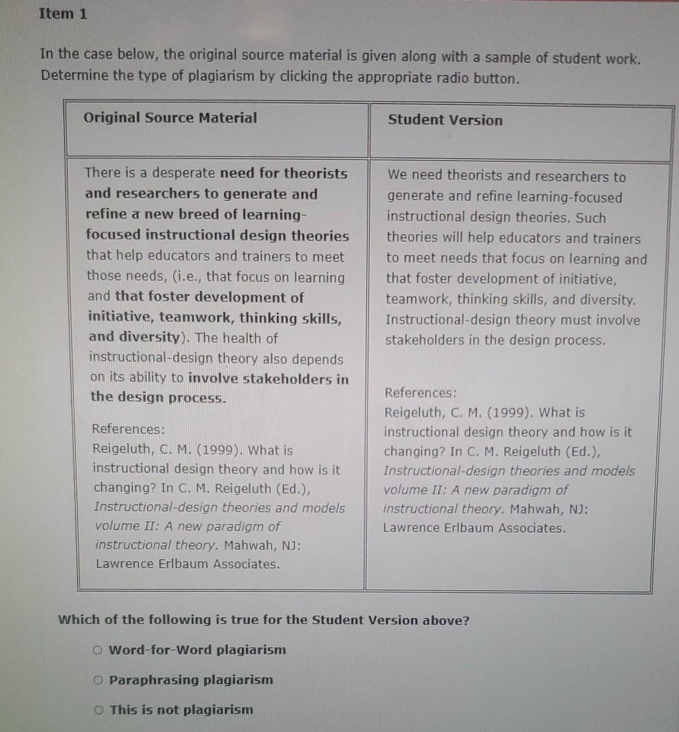 Solved Item 1 In the case below, the original source | Chegg.com