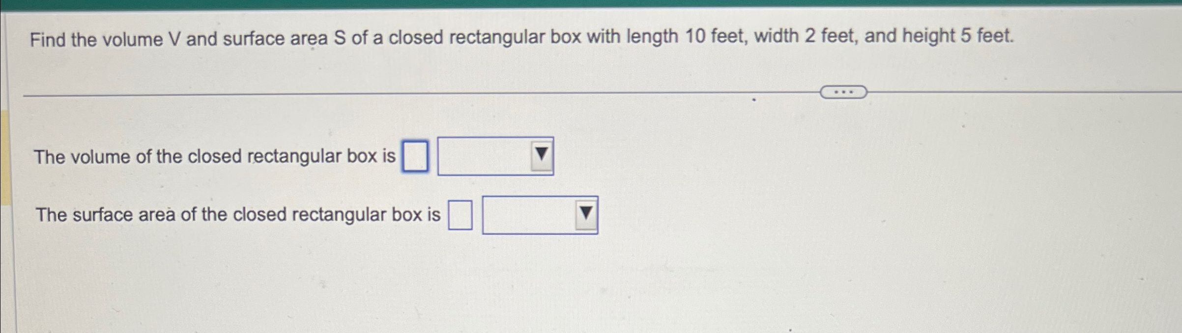 Solved Find the volume V ﻿and surface area S ﻿of a closed | Chegg.com