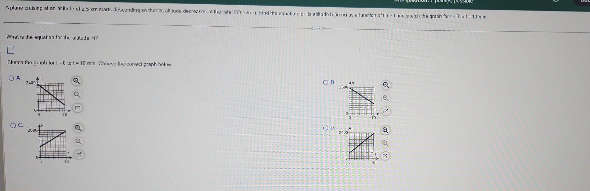 Solved What is the equation for the altitude, h? Sketch the | Chegg.com