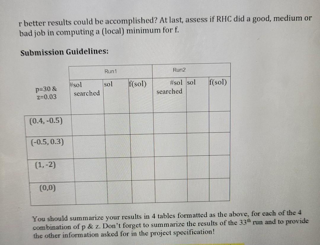Solved 2) On Probabilistic Search Algorithms: Implementing | Chegg.com
