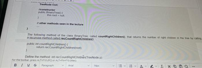 Solved A Binary Tree is formed from objects belonging to the | Chegg.com