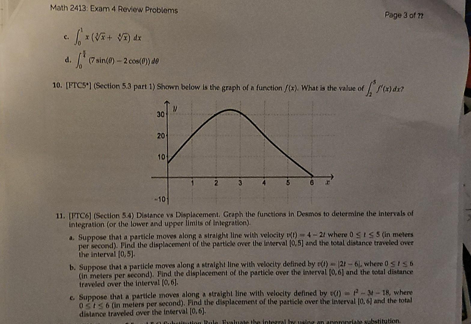 Solved 9. [FTC5*] (Section 5.3 part 2) Use the Fundamental | Chegg.com