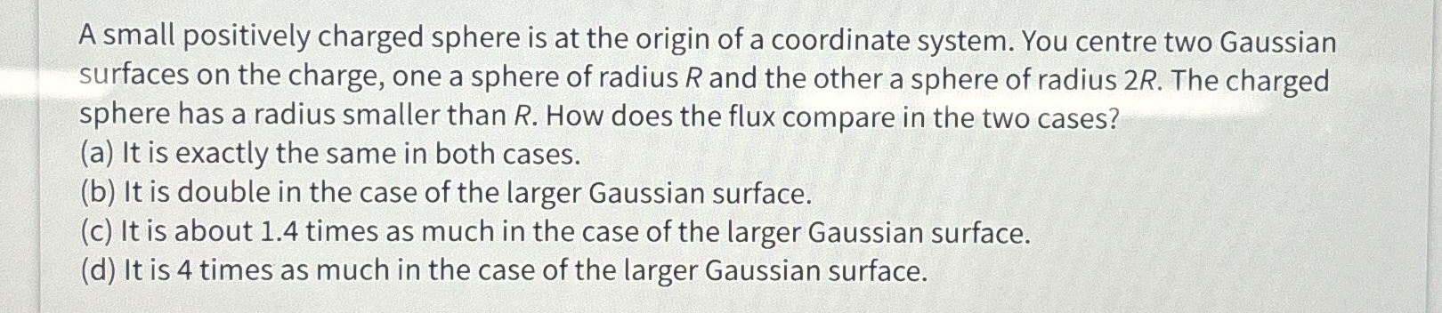 Solved A small positively charged sphere is at the origin of | Chegg.com