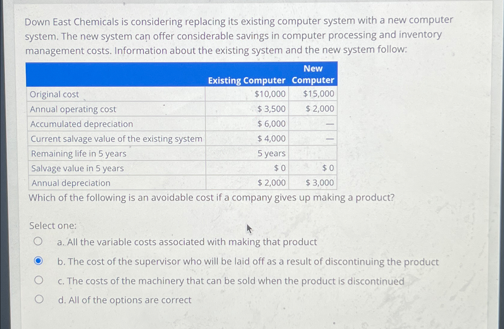 Solved Down East Chemicals is considering replacing its | Chegg.com