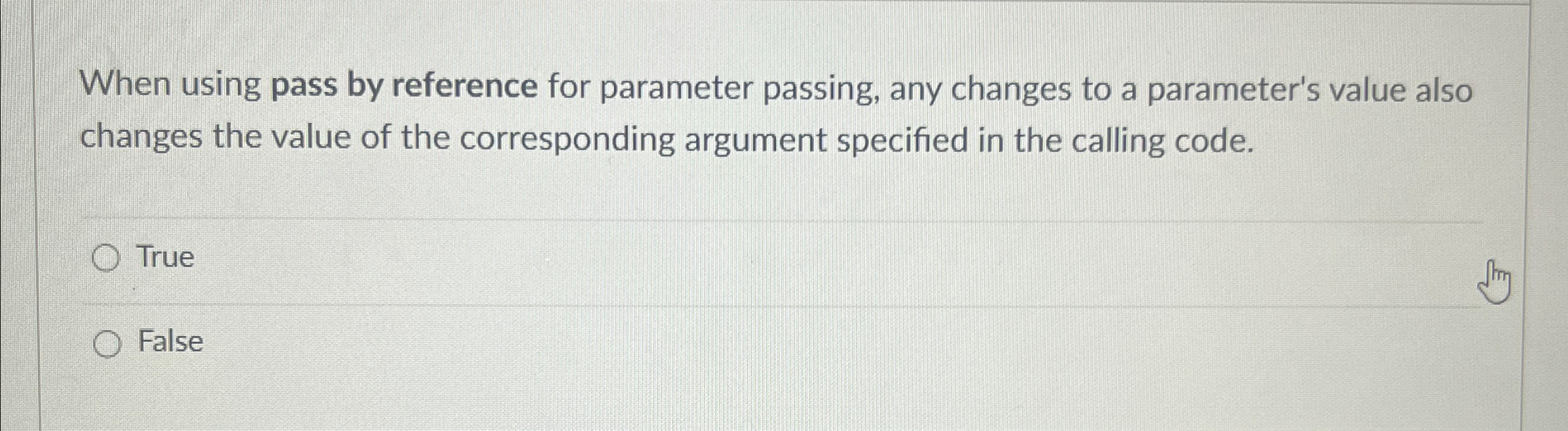 Solved When using pass by reference for parameter passing, | Chegg.com
