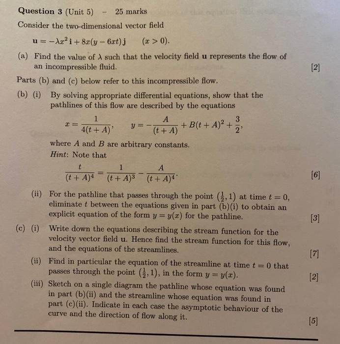 Solved [2] + A Question 3 (Unit 5) 25 marks Consider the | Chegg.com