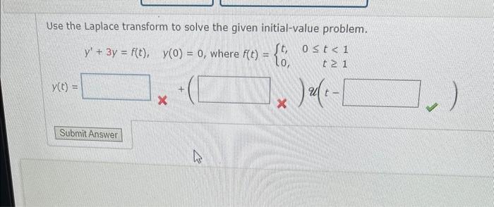 Solved Use the Laplace transform to solve the given | Chegg.com
