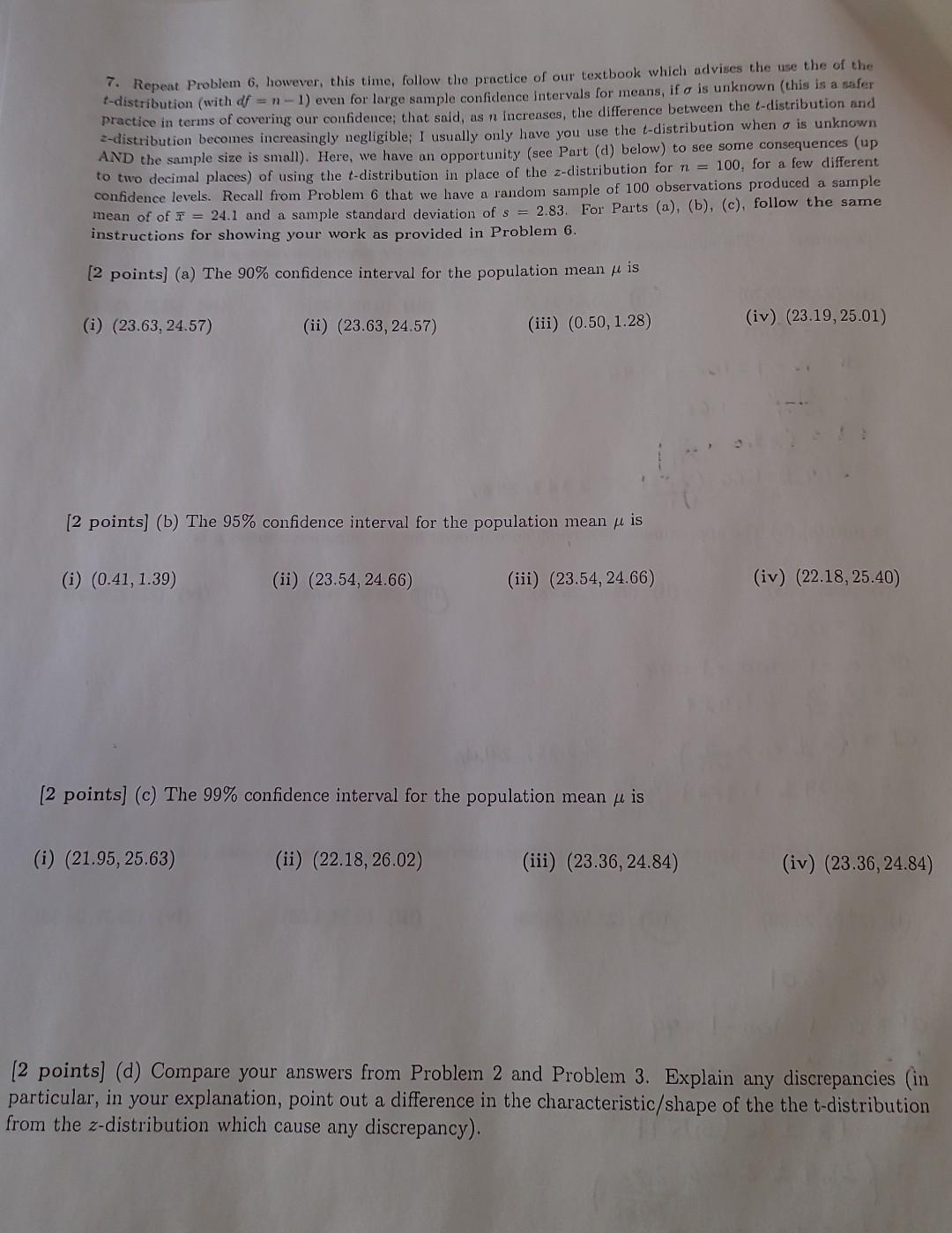 Solved 7. Repeat Problem 6, however, this time, follow the | Chegg.com