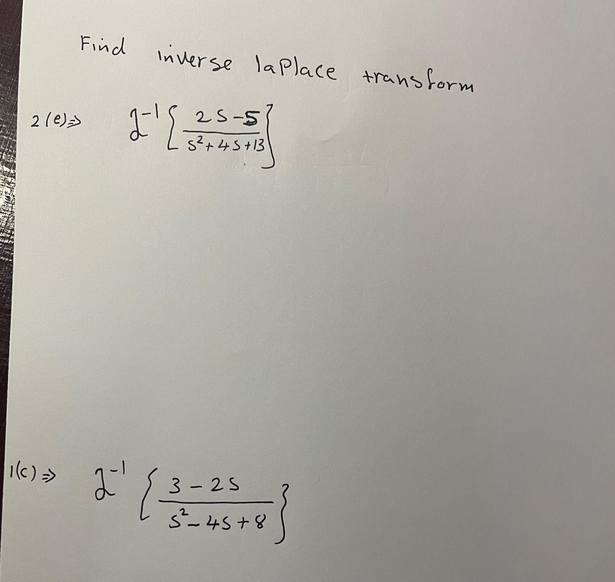 Solved Find inverse laplace | Chegg.com