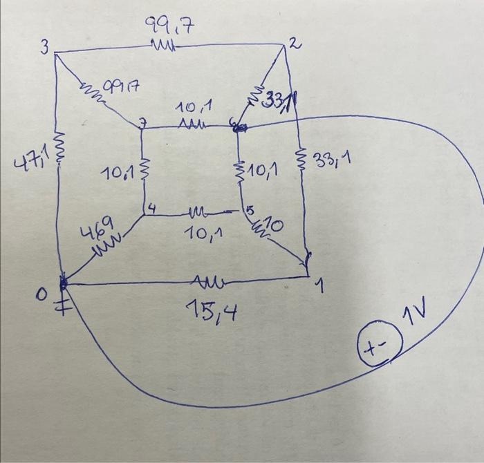 Solved calculate the resistansen between 0 point to point 6. | Chegg.com