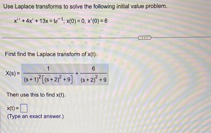 Solved Use Laplace transforms to solve the following initial | Chegg.com