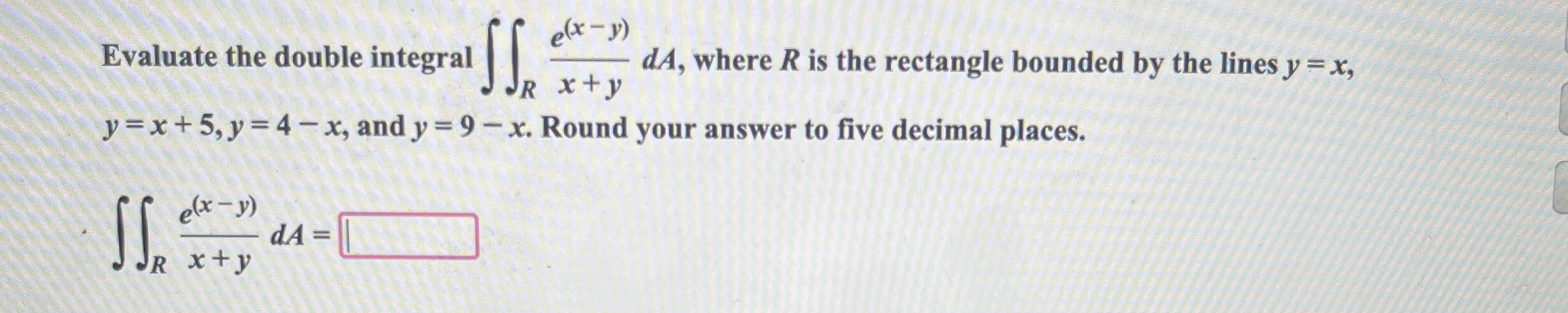 Solved Evaluate The Double Integral ∬rex Yxyda ﻿where R 6039
